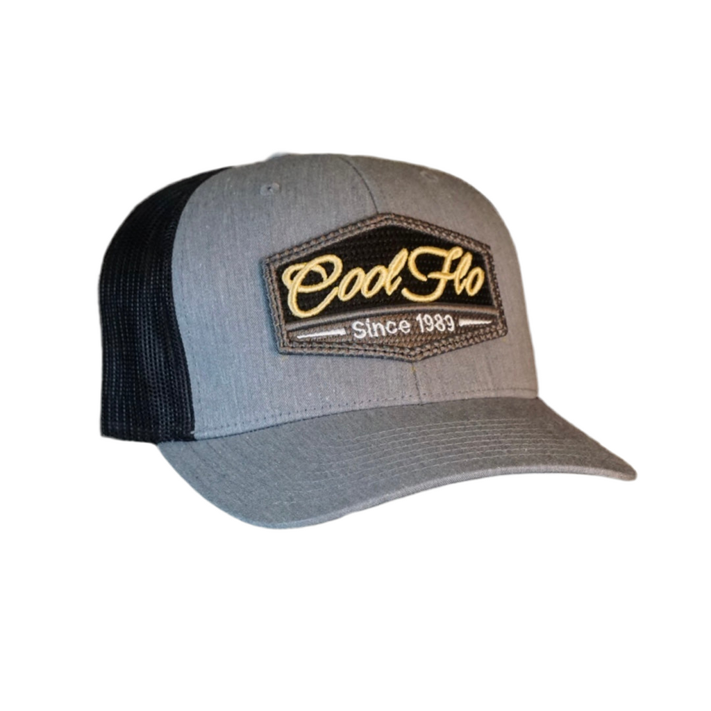 Cool Flo 3D Badge Trucker Cap - Grey/Black