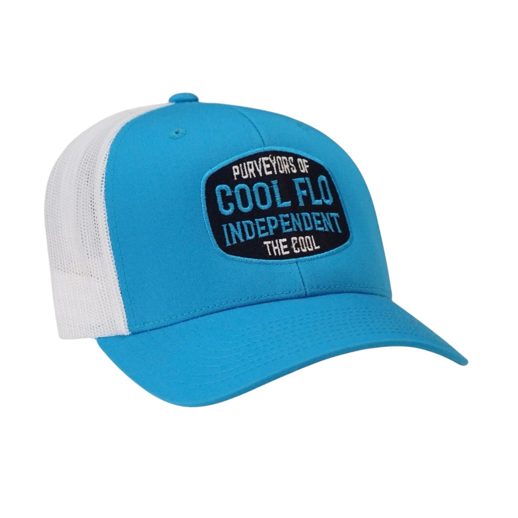 Cool Flo Independent Two-tone Trucker Cap - Turquoise/White
