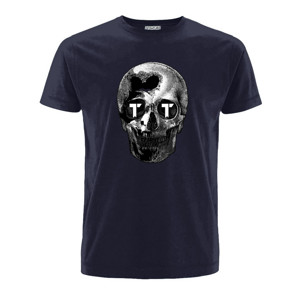 Tenacious 'Silhouette' Skull' T-Shirt - Navy – Cool Flo